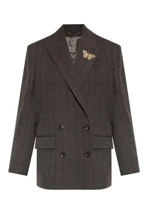 GOLDEN GOOSE Double-breasted Blazer - Brown