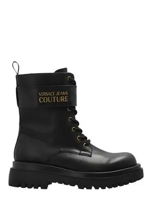 Versace Eco-leather Trekking Boots - Black