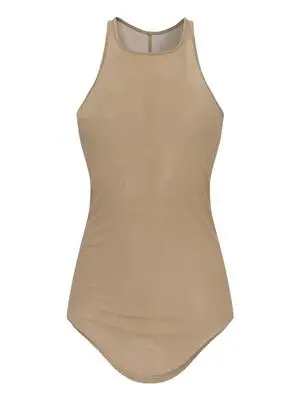 Rick Owens Ribbed Racerback Top - Beige