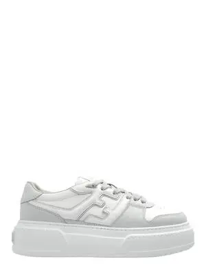 Fendi Match Leather Sneakers - White