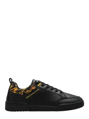 Versace Barocco Patterned Sneakers - Black