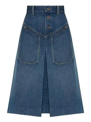 Chloé Denim Knee-length Skirt - Blue