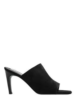 TOTEME Suede Heeled Mules - Black