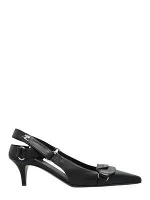 COURREGES Slingback High-heeled Shoes - Black