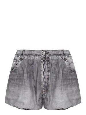 Acne Studios Printed Denim Shorts - Grey