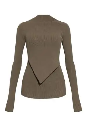 Rick Owens Ribbed Top - Brown