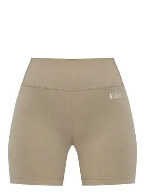 SPORTY & RICH Sr Runner Biker Training Shorts - Beige