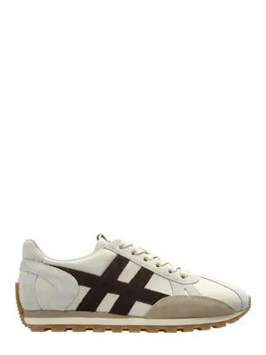 Hogan Leather And Suede Sneakers Cream