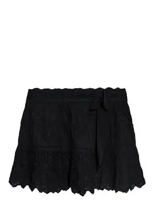 LoveShackFancy Nerina Mini Skirt - Black