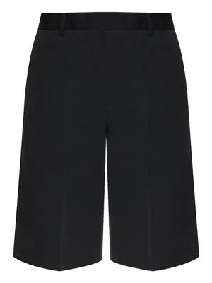 TOTÊME Cotton And Linen Bermuda Shorts - Black