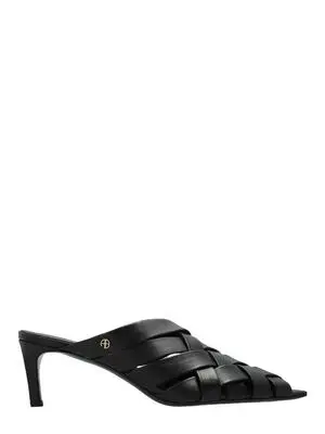 ANINE BING Eve Heeled Mules - Black