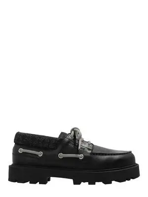 Givenchy Leather Boat Shoes - Black