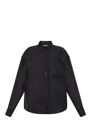 Alexander Wang Silk Shirt With Pocket - Black