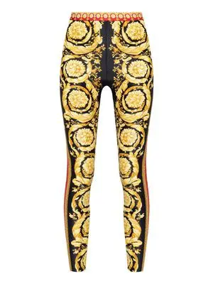 Versace Leggings With 'barocco' Print - Multicolour