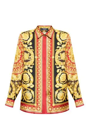 Versace Barocco Print Silk Shirt - Multicolour