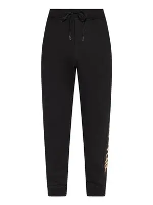 Versace Sweatpants With Printed Logo - Black