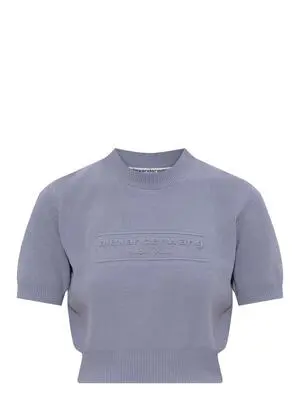 Alexander Wang Embossed Logo Top - Purple