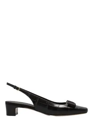 FERRAGAMO Heeled Shoes With Bow Detailing - Brown