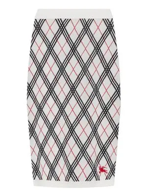 BURBERRY Plaid Pencil Skirt