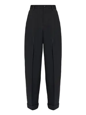 Dolce & Gabbana Creased Wide-leg Trousers - Black