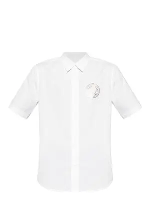 Versace Shirt With Printed Logo - White