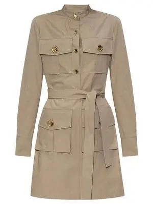 Givenchy Belted Cotton Dress - Beige