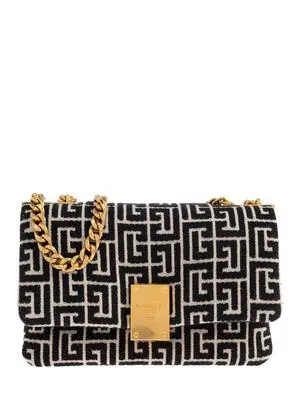 Balmain 1945 Soft Small Shoulder Bag - Black