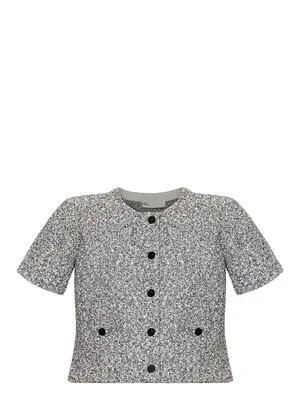 TORY BURCH Bouclé Cardigan With Embellished Buttons