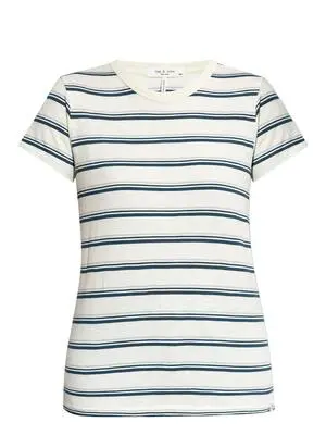 Rag & Bone Striped Pattern T-shirt - Cream