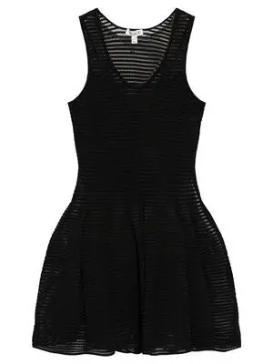 Alaïa Lace Flared Dress - Black