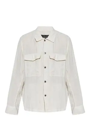 Rag & Bone Linen Shirt With Pockets - Cream