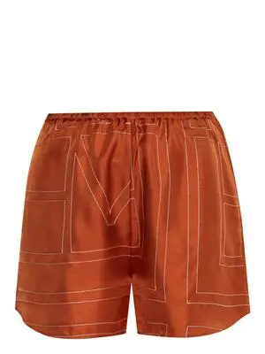 TOTÊME Silk Shorts - Orange