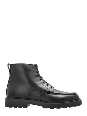 Bally Gaverin Leather Ankle Boots - Black