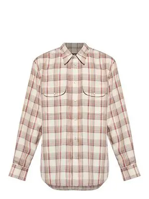 Dsquared2 Checked Shirt With Lurex Thread - Beige