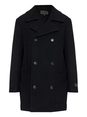 MAISON MARGIELA Double-breasted Wool-cashmere Blend Coat - Black