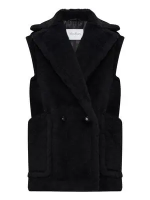 Max Mara Faux Fur Vest - Black