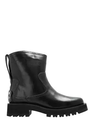 GANNI Eco Leather Ankle Boots - Black