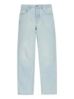 Bottega Veneta High-waisted Straight Leg Jeans - Light Blue