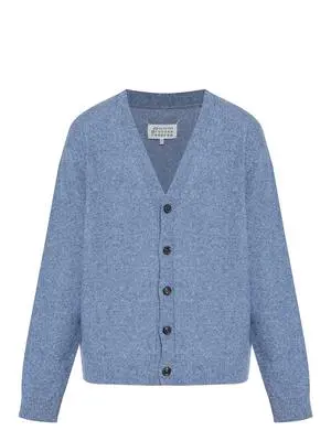 MAISON MARGIELA Wool-trimmed Cardigan - Blue
