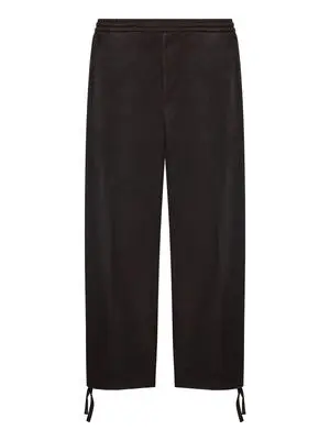 ETUDES Wool Trousers With Drawstring Detailing - Brown