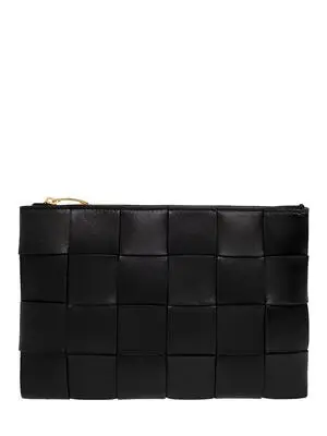 Bottega Veneta Intreccio Pouch Clutch - Black