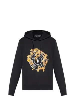 Versace Logo Hoodie - Black