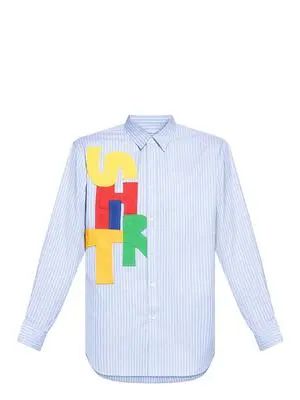 Comme Des Garçons Shirt With Stripe Pattern - Light Blue