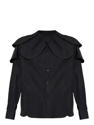 Comme Des Garçons Shirt With Decorative Collar - Black