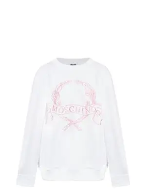 Moschino Embroidered Crewneck Sweatshirt - White