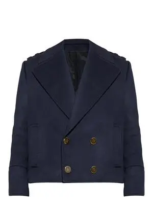 BALMAIN Short Wool Coat