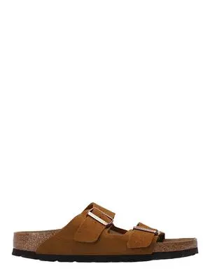 BIRKENSTOCK Suede Slides - Brown