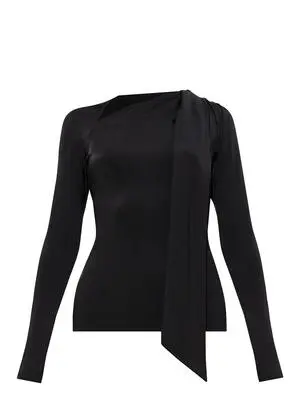 Victoria Beckham Top With Decorative Back Detailing - Black
