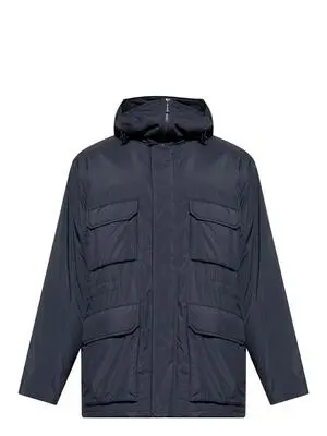Emporio Armani Insulated Hooded Jacket - Navy Blue