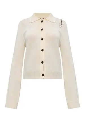 Marni Logo Cardigan - Cream